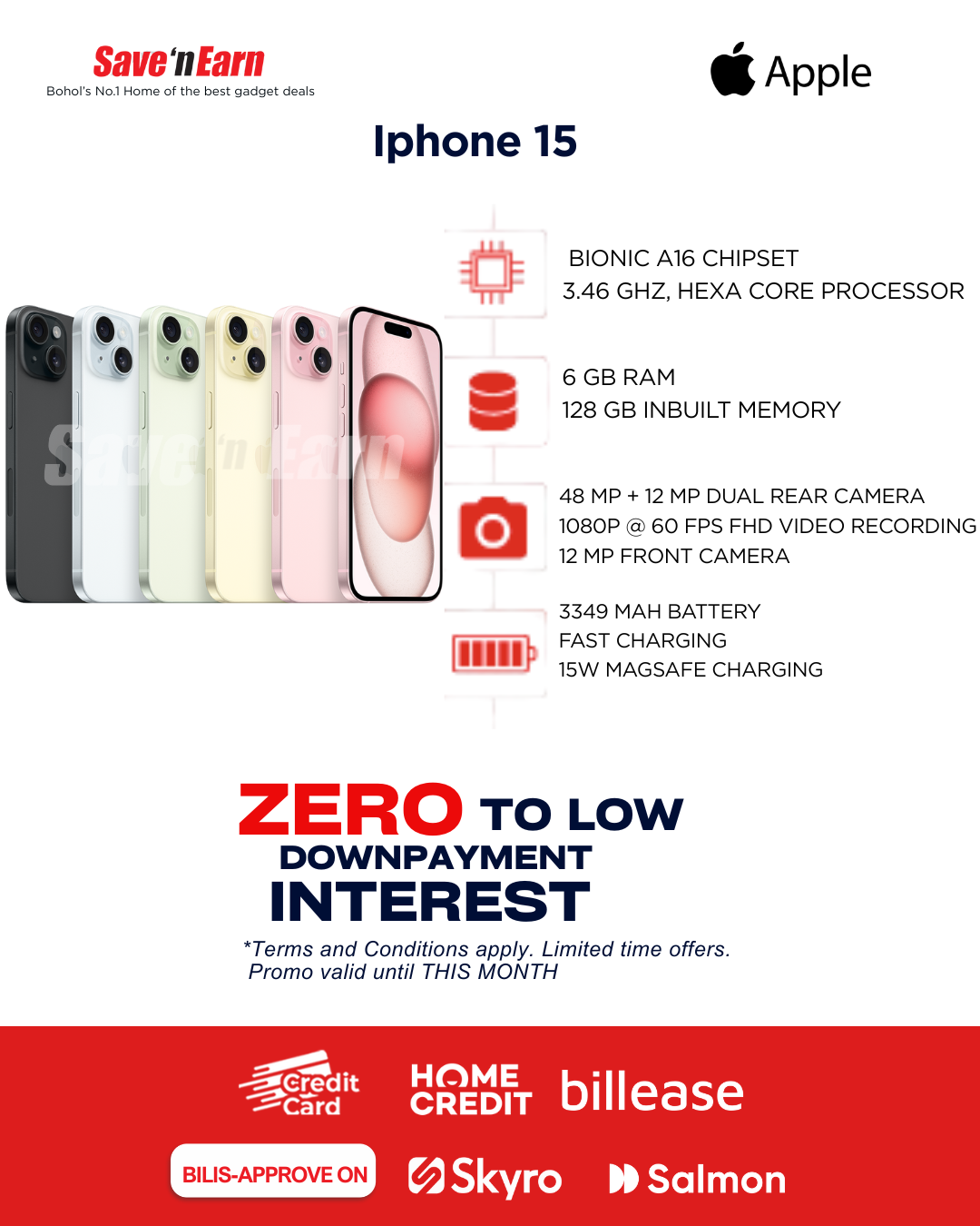 Iphone 15 Series Specs, Price in Philippines – Save 'N Earn Wireless